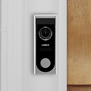Lorex 1080p Wi-Fi Video Doorbell Security Camera with Motion Detection, Smart Security Lighting, IR Night Vision, Ultra Wide Angle Lens & 2-Way Talk – Includes 16GB SD Card [Requires Wiring]