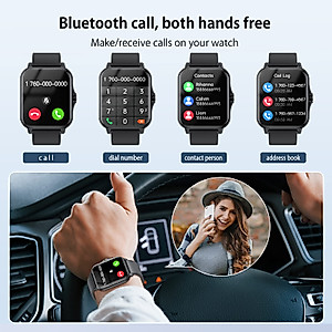 ANDFZ Smart Watch(Receive & Dial), 2023 Newest 1.85" TFT HD Full Touch Screen, Smart Watch for Men Women, SmartWatchs with Health Tracker/Fitness Tracker/Call/Text/AI Voice Assistant