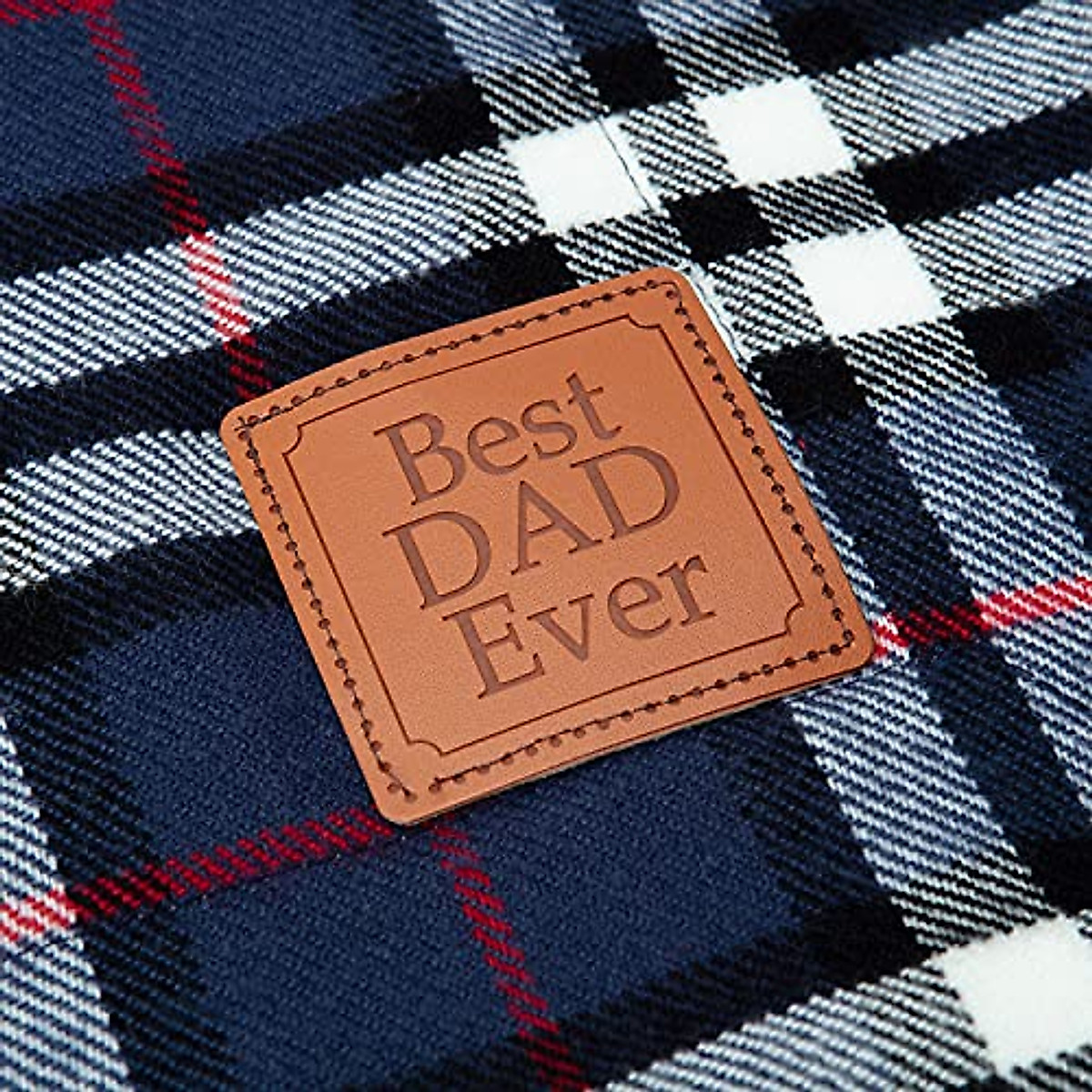 Chanasya "Best Dad Sherpa Plaid Throw Blanket - Soft Cozy Warm Plush Fluffy Fleece Flannel Throw Blankets - Gifts for Fathers Dads Grandfathers - Fall Autumn Winter Holiday Camping Blanket - Navy/Red