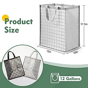 Lily queen Recycle Bin Bags for Kitchen Home Trash Cans Sorting Bins 12 Gallon Set of 2