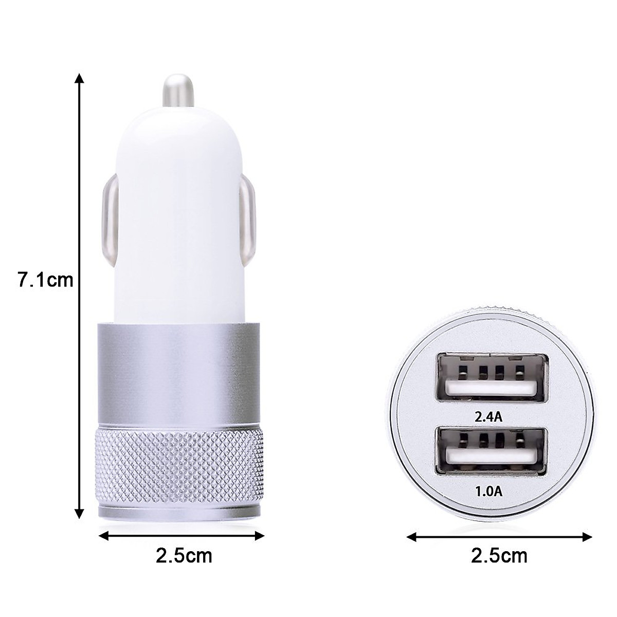 Car Charger,Sicodo 3.4A 2 Pack USB Smart Port Charger Compatible with iPhone 16 15 14 13 12 SE 11 X Pro, Max, Samsung Galaxy S24 S23 S22 S21 S20, Note20 10, LG V60 V50 V40,Google Pixel,iPad Pro