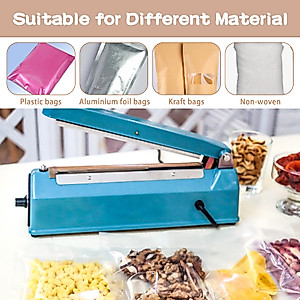 Impulse Sealer Replacement Parts, 8 Pcs Sealer Replacement Element Grip, Heat Seal Strips for 8 Inch Heat Sealer Machine, Impulse Sealer Spare Repair Parts Kits for Most Hand Sealers (2x200 mm)