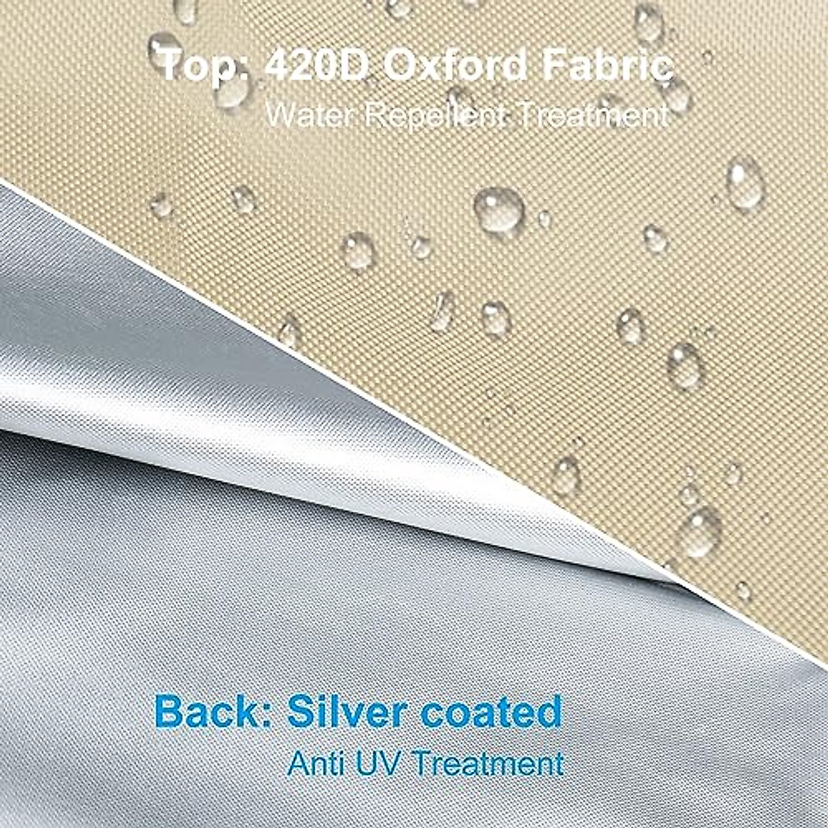 OKPOW Patio Umbrella Cover fits 11Ft To 13Ft Outdoor Umbrellas - Waterproof Cantilever Offset Umbrella Cover With Sturdy Zipper - Durable Hanging Banana Style Parasol Cover For Garden Beach Umbrellas