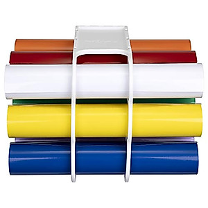 ArtBin 6866AG Mini Vinyl Storage Rack, Organizer up to 9 (5.5") Vinyl Rolls, White, 1 Rack