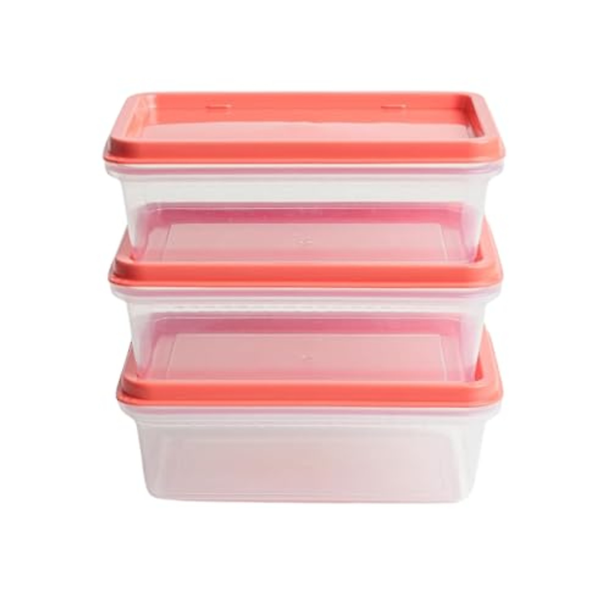 Unica Food Storage Container, with Airtight Lid, Stackable Rectangle Meal Prep Container, BPA-Free, Dishwasher, and Freezer Safe, Set of 3, 28 oz, 5.56x5.56x3.13 in