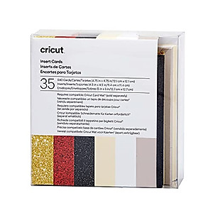 Cricut Insert Cards S40, Create Depth-Filled Birthday Cards, Thank You Cards, Custom Greeting Cards at Home, Compatible with Cricut Joy/Maker/Explore Machines, Glitz and Glam Sampler (35 ct)