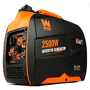 WEN DF250i Super Quiet 2500-Watt Portable Dual Inverter Generator with Fuel Shut-Off, Black