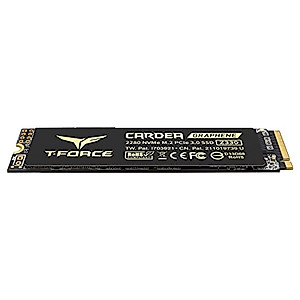 TEAMGROUP T-FORCE CARDEA ZERO Z330 1TB with SLC Cache Graphene Copper Foil 3D NAND TLC NVMe PCIe Gen3 x4 M.2 2280 Gaming Internal SSD (Read/Write 2,100/1,700 MB/s) for Laptop & Desktop TM8FP8001T0C311