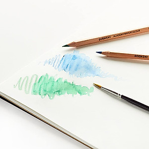 Derwent Academy Watercolor Pencils, 3.3mm Core, Metal Tin, 24 Count (2301942)