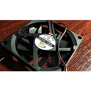 Hot 80mm 2 Pin Connector Cooling Fan for Computer Case CPU Cooler Radiator liuqiangmeiguo (Blade Color : Black)