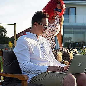 Bench Cushion for Outdoor Furniture Swing Replacement Cushions 3 Seat and Back Non-Slip Waterproof 4'' Thick Porch Swing Cushions with Ties for Garden Patio, 60in*40in (Brown)