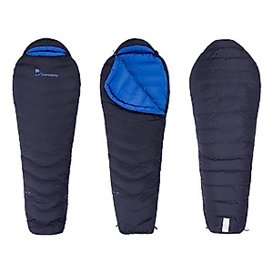 Mountaintop Ultralight Mummy Down Sleeping Bag 550 Fill Power Duck Down Suits for 50F 35F 20F for Camping Hiking Backpacking (Navy 35F)
