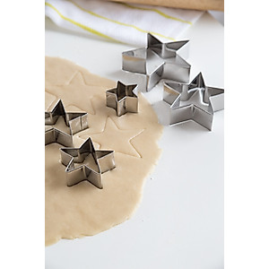 Fox Run Star Cookie Cutter Set, Set of 5, Silver