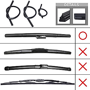 Replacement for Honda CRV 2012-2016, OTUAYAUTO Windshield Wiper Blade Refills - Replace OEM: 76622-STK-A02, 76632-STK-A02, 76732-T0A-003