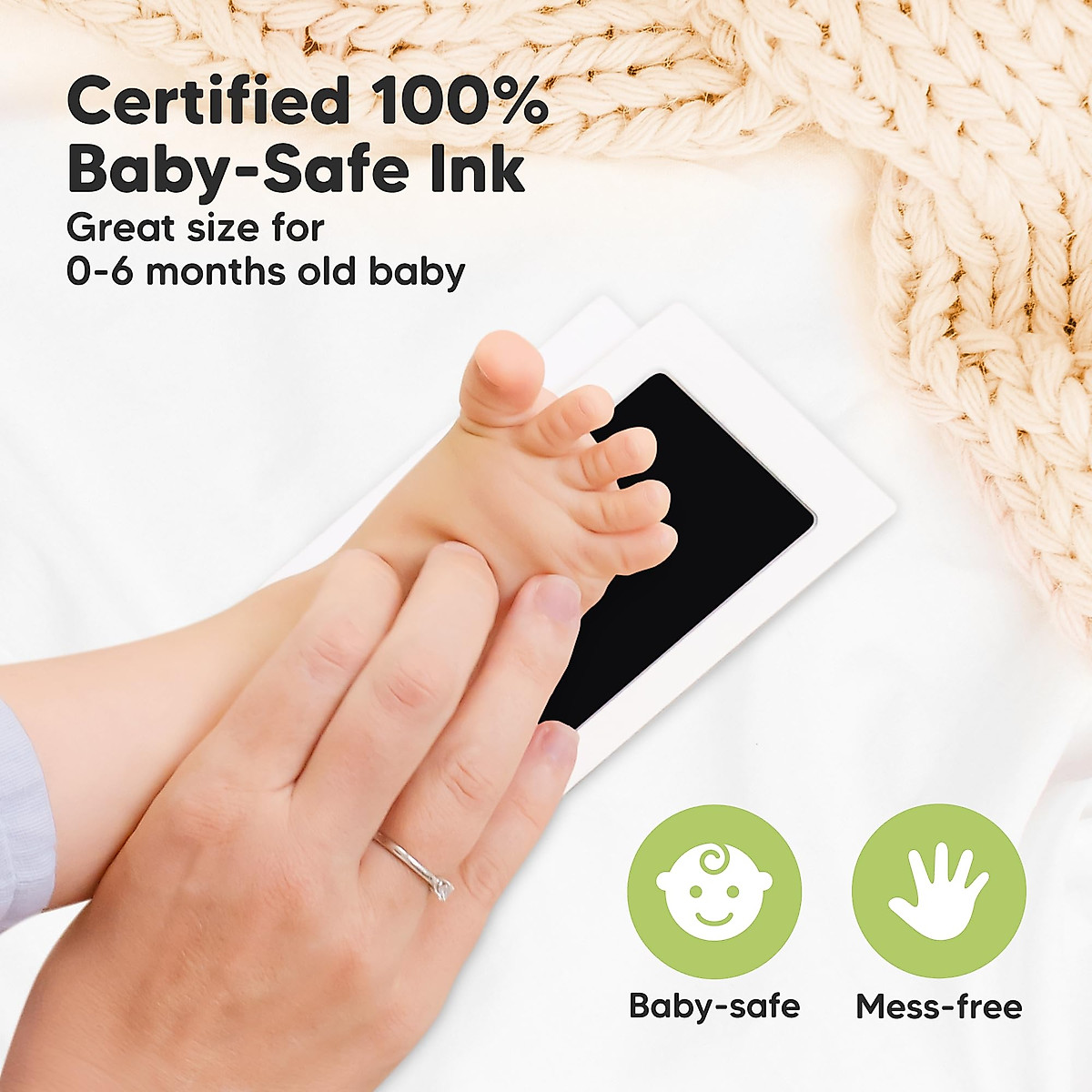 4-Pack Inkless Hand and Footprint Kit - Ink Pad for Baby Hand and Footprints - Dog Paw Print Kit,Dog Nose Print Kit - Baby Footprint Kit, Clean Touch Baby Foot Printing Kit, Newborn Baby Handprint Kit