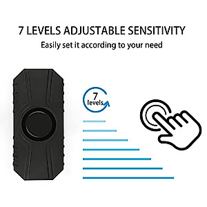 Wireless Bike Alarm with Remote,Bicycle Motorcycle Alarm,Vehicle Security Alarm System Security Vibration Motorcycle Bicycle/Door Burglar Alarm,110-115dB Loud(size:with 1pc Remote Controller)