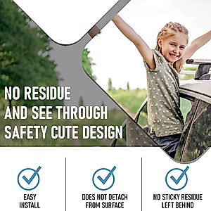 Babypop! Baby on Board Sticker for Cars - Baby on Board Sign, No Residue and See Through Safety Cute Design 2 Pack