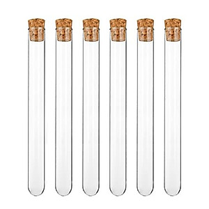 Ackers Science 12Pcs 16×150mm(23ml) Glass Test Tubes with Cork Stoppers|1 Rack of Acrylic Material