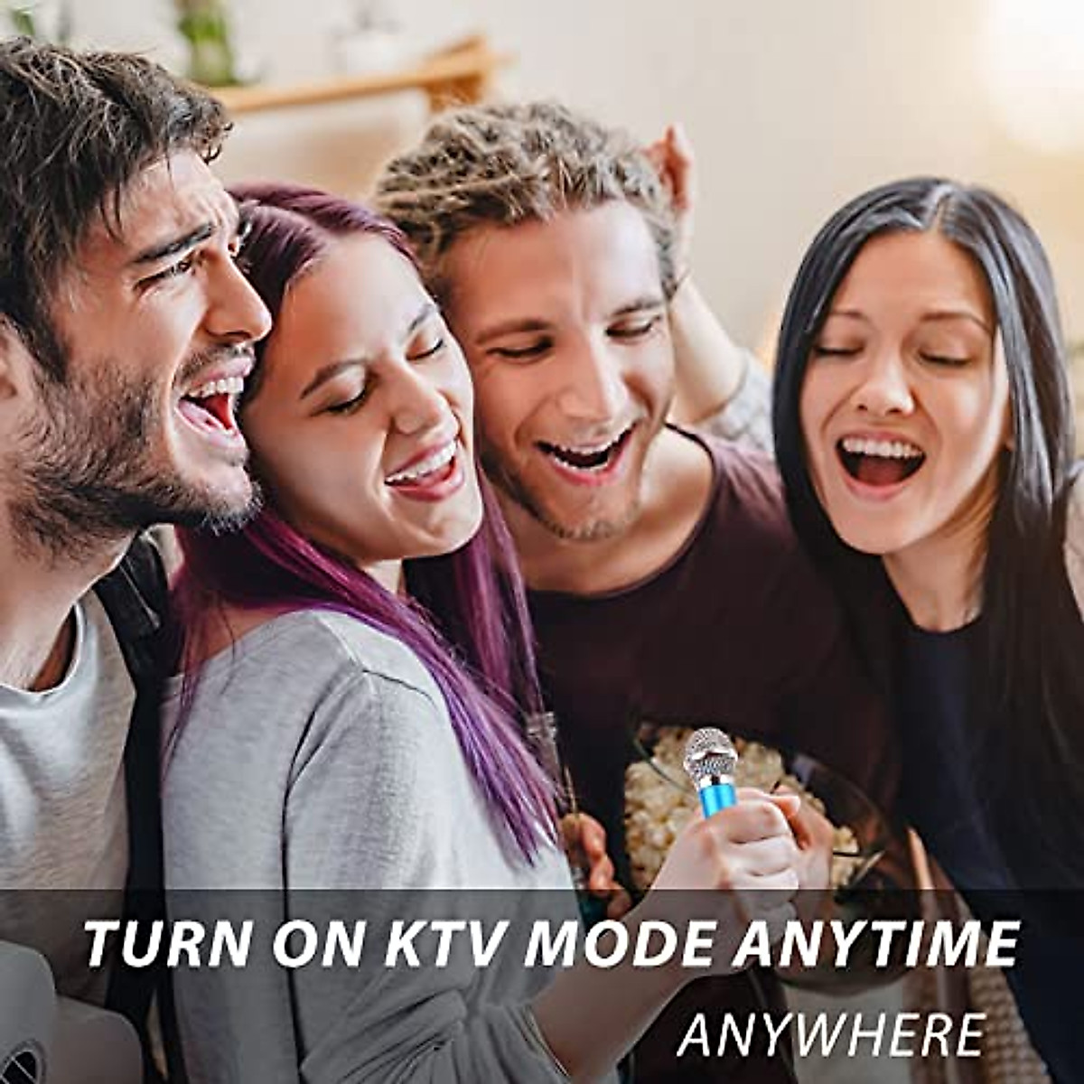 5-Piece Mini Microphone Tiny Microphone Mini Mic for Recording Voice and Singing on iPhone, Android Phones or Tablet, Metal, with 113 cm Cord, 3.5 mm Input (Rose red, Rose Gold, Silver, Blue, Black)