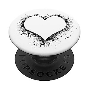 Heart White PopSockets Swappable PopGrip