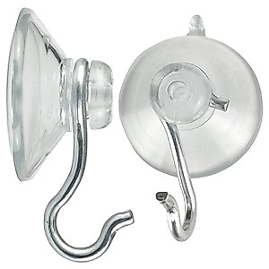 Wis-Sales (16-Pack Mini 3/4 inch Pennsylvania Heavy Duty Suction Cup Hooks for Glass Windows. for Signs Holiday Ornaments Suncatchers