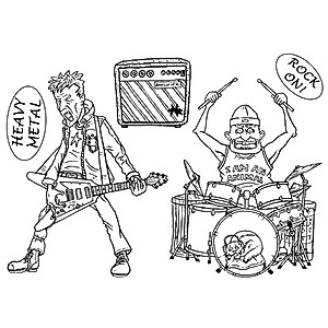 The Card Hut Clear Stamps 4X6 BND, Garden Sheds-Garage Band