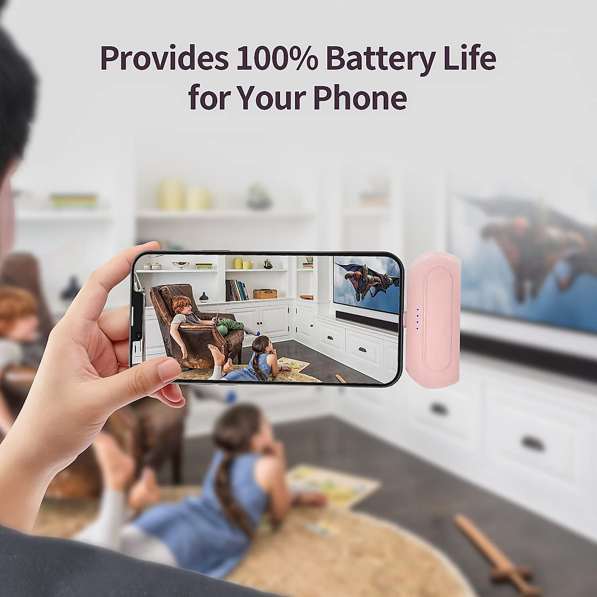 TQGX Small Portable Charger 4800mAh Ultra-Compact Cordless Fast Charger Mini Battery Pack Compatible with iPhone 14/13/12/11/8/7/6/XR/XS Max/Pro Max/AirPods