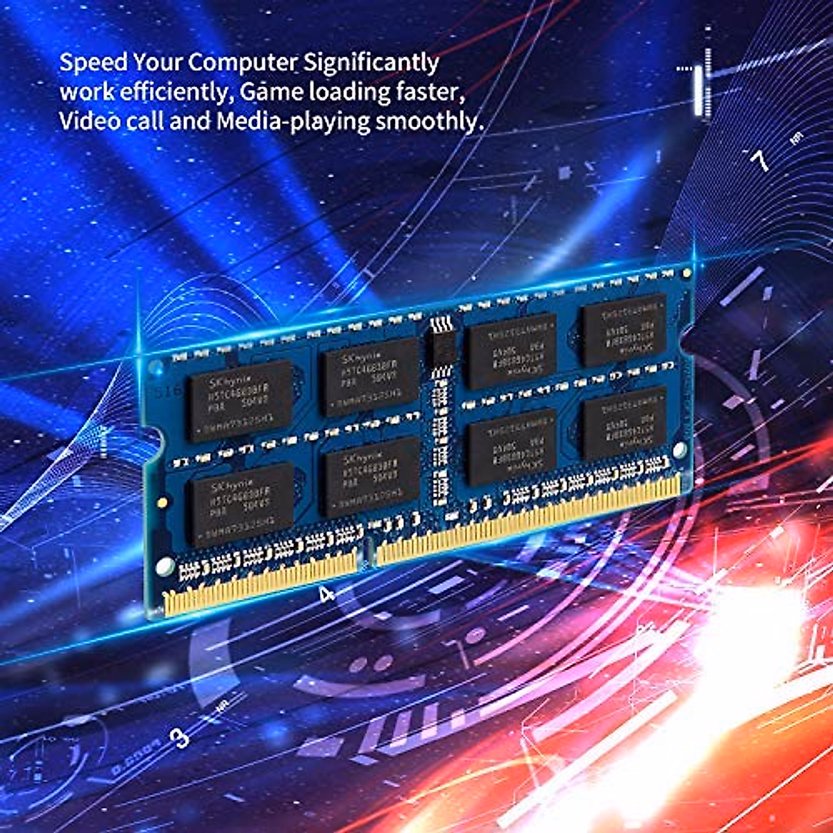 KUESUNY 16GB Kit (8GBX2) DDR3L-1600 Sodimm RAM, PC3L-12800/PC3L-12800s Memory 204 Pin 1.35V/1.5V CL11 Non-ECC Unbuffered 2RX8 Dual Rank for Laptop Notebook