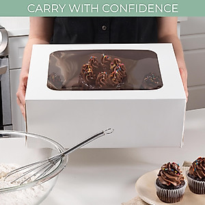 BlackRidge Home Bento Cake Box with Cupcakes - Perfect for Bento Box Cake and Cupcakes, Bento Cake and Cupcake Boxes Combo, 5 Sets: Cupcake and Bento Cake Boxes Fit 5 Regular Cupcakes and Mini Cake.