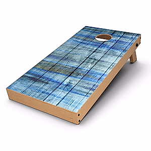 Design Skinz Wood Skin Set for Cornhole (Skin Only) - Blue and Green Tye-Dyed Wood