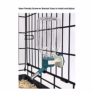 Choco Nose Patented Mini No-Drip Water Bottle/Feeder for Hamsters/Hedgehogs/Gliders/Rats/Mice/Other Small Pets and Animals - for Cages, Crates or Wall Mount. 10.2oz. Nozzle 10mm, Green (C125)