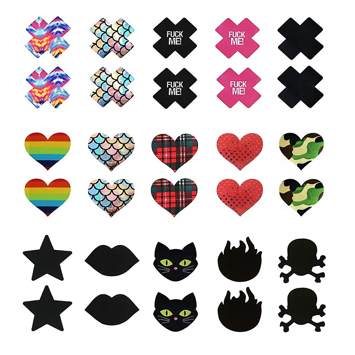 CLOHO Self Adhensive Nipple Covers Disposable Lingerie Breast Pasties Petals, 10pairs91, free size