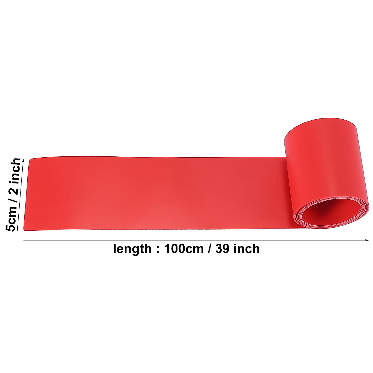 X AUTOHAUX 2pcs 5x100cm Kayak Repair Patches PVC Inflatable Repair Rafts Waterproof Boat Repair Patches for Inflatable Boats Rubber Boats Canoe Red