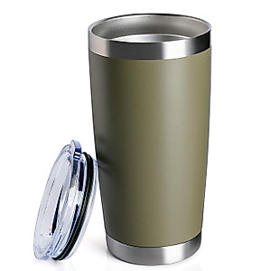 TDYDDYU 8 pack 20 OZ Double Wall Stainless Steel Vacuum Insulated Tumbler Coffee Travel Mug With Lid, Durable Powder Coated Insulated Coffee Cup for Cold & Hot Drinks (Combine colors, 8 pack)