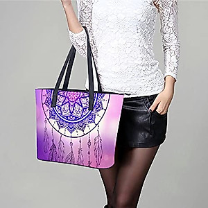 Womens Handbag Dreamcatcher Leather Tote Bag Top Handle Satchel Bags For Lady
