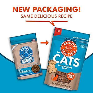 Buddy Biscuits 3 oz. Pouch of Grain Free Soft & Chewy Cat Treats Made with Natural Temping Tuna