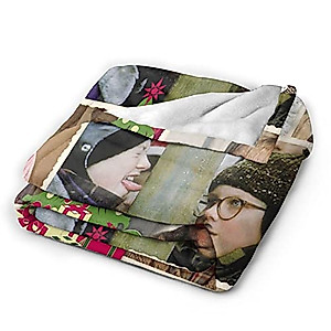 Story of Christmas Flannel Blanket Winter Throw Blanket Lightweight Ultra Soft Micro Fleece Summer Blanket Microfiber Fluffy Plush for Bed Sofa Couch All Season 50x40 Inches