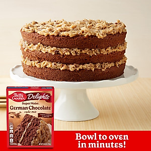 Betty Crocker Delights Super Moist German Chocolate Cake Mix, 13.25 oz. (Pack of 12)