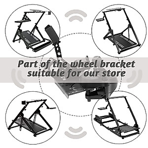 Supllueer Racing Shifter Mounting Bracket Fit for Our Steering Wheel Stand, Gear Lever Mount Accessorie with Mounting Bolts,Supports Simultaneous Installation of Shifter and Handbrake