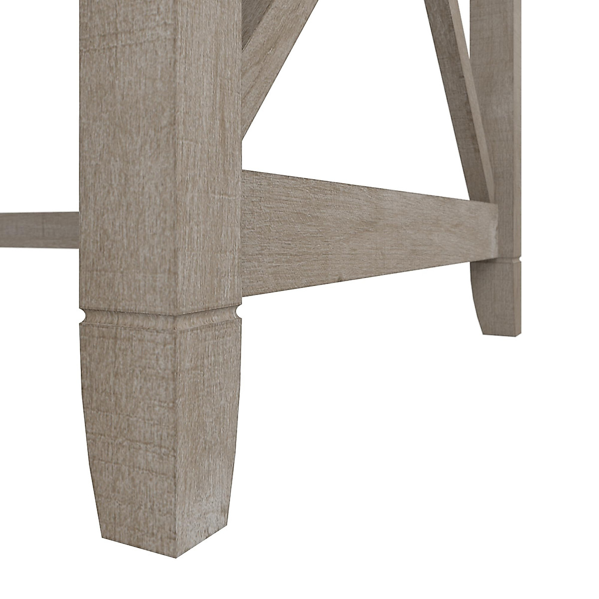 Bush Furniture Key West Writing Desk for Home Office in Washed Gray 48W Small Modern Farmhouse Table