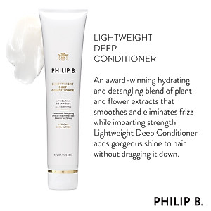 PHILIP B Light-Weight Deep Conditioner 6 oz. (178 ml) | Hair Moisturizer Detangler, Adds Shine and Smoothness to Hair, All Hair Types