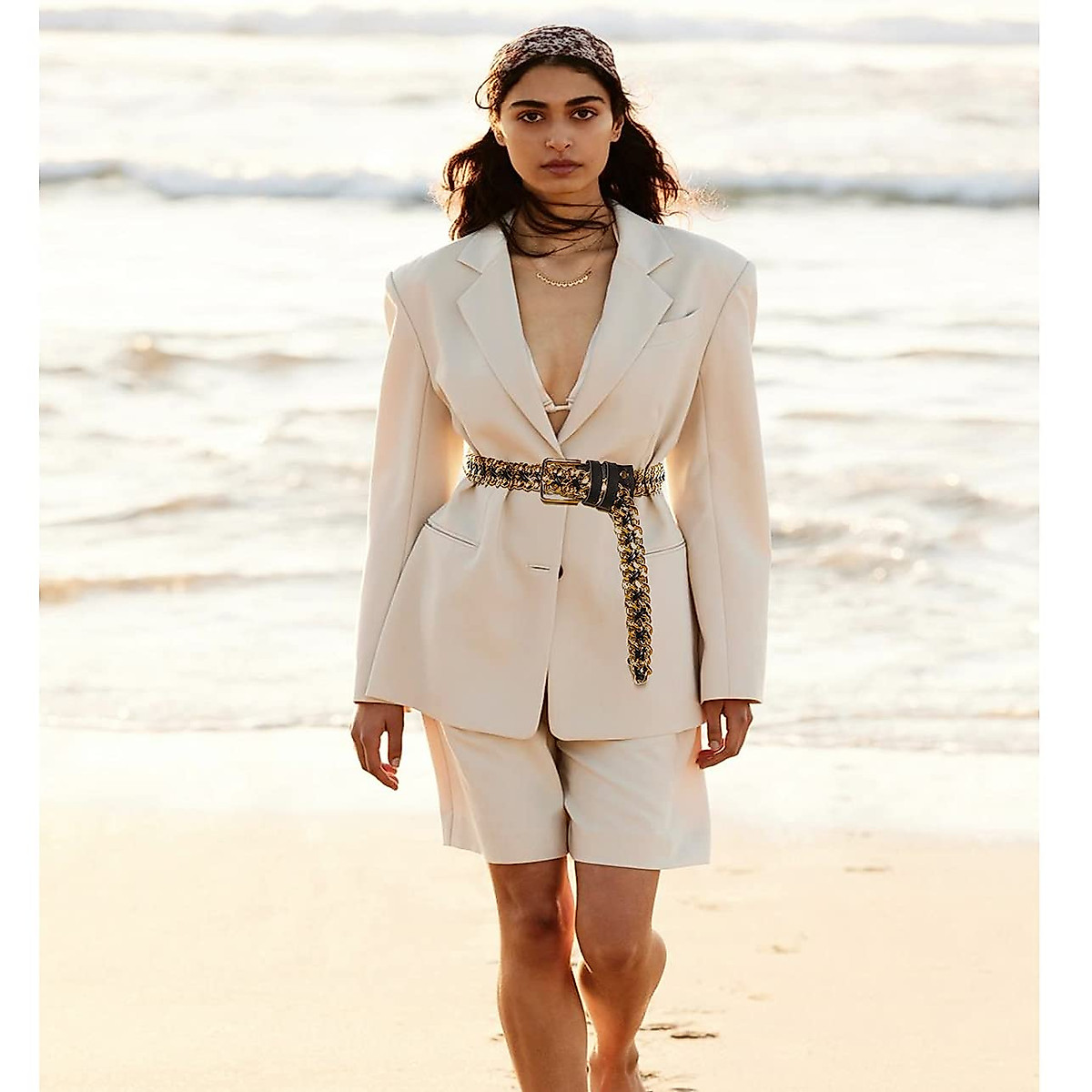 YeeHeen Leather Chain Belts Womens Metal Waist Belts Adjustable Waist Chain for Dress Plus Size 135CM Gold