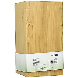 Zassenhaus Rectangular Knife Block Bamboo, Bamboo, 12 x 12 x 23 cm brown