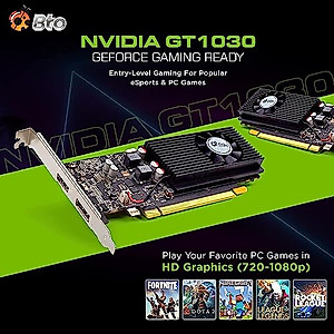 BTO RGB Gaming PC Desktop - Intel Core i5 6th Gen, 16GB DDR4 Ram, 1TB SSD, NVIDIA GeForce GT 1030 2GB Graphics Card, Windows 10 Pro, Computer Tower for PC Gaming, HDMI (Renewed)