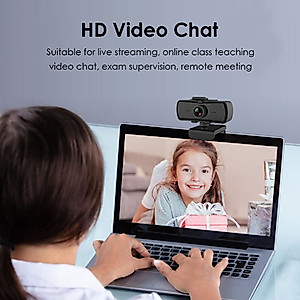 Wisoqu 1080P Business Webcam with Noise Cancelling Microphone, 3.26mm Focal Length 110° Wide Angle Lens HDMI USB PTZ Camera for Video Calls Conference, for Win7/Win8/Win10, for iOS OS/Vista/Linux