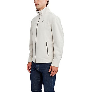Nautica Casual Lightweight Full Zip Windbreaker-Weather Resistant Golf Jacket for Men (S-XXL), Stone, Medium