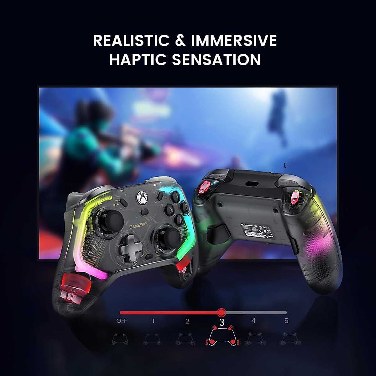 GameSir Kaleid Wired Controller for Xbox Series X|S, Xbox One,Windows 10/11 & Steam, Plug and Play Gaming Gamepad, Transparent Video Game Controller with Hall Effect Joysticks/Hall Trigger