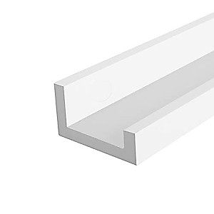 SONGMICS Floating Shelf, Wall Shelf Ledge 3.9 x 43.3 Inches with Front Edge, for Picture Frames, Books, Spice Jars, Living Room, Bathroom, Kitchen, Easy Assembly, White ULWS46WT