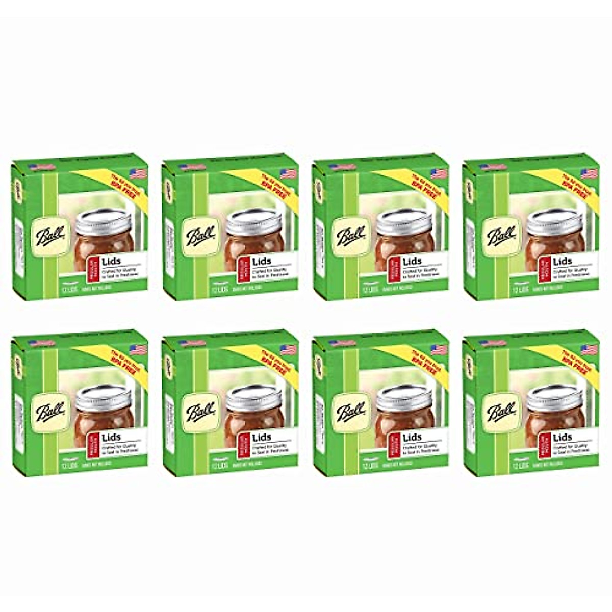 Ball Mouth Mason Jar Canning Lids 8 Dozen, Silver