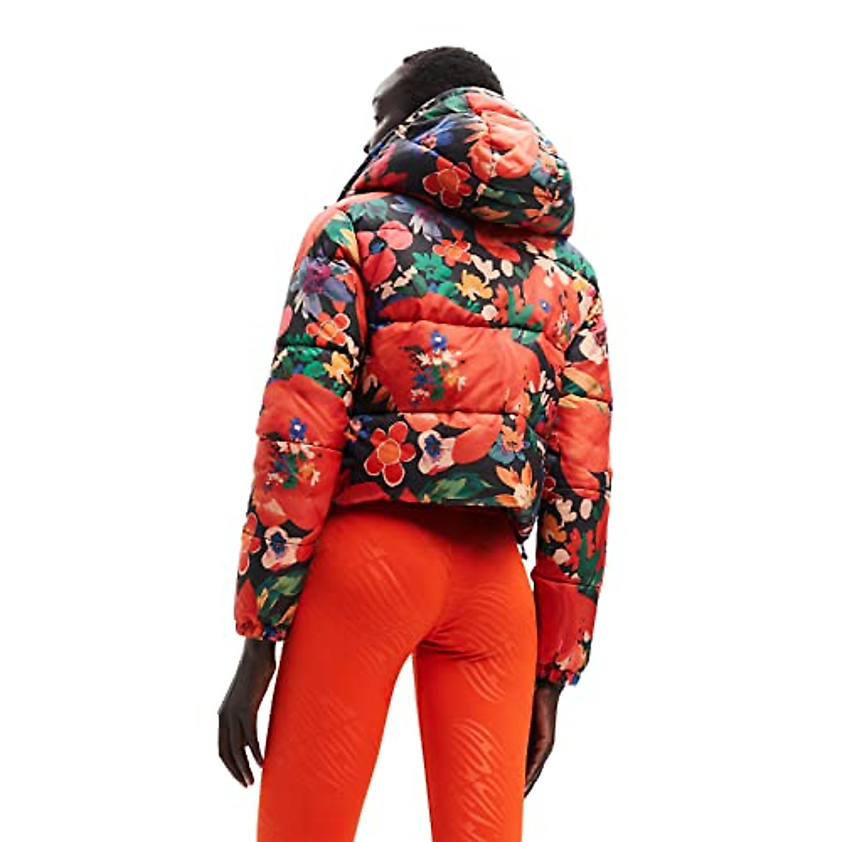 Desigual Women's Padded Short Overcoat, Material Finishes, XS